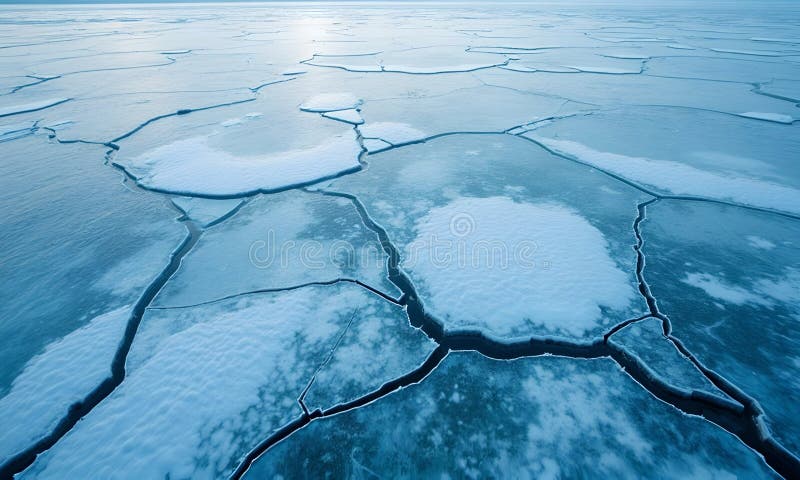 Broken Ice Surface with Sharp Blue and White Contrasts Stock Photo ...