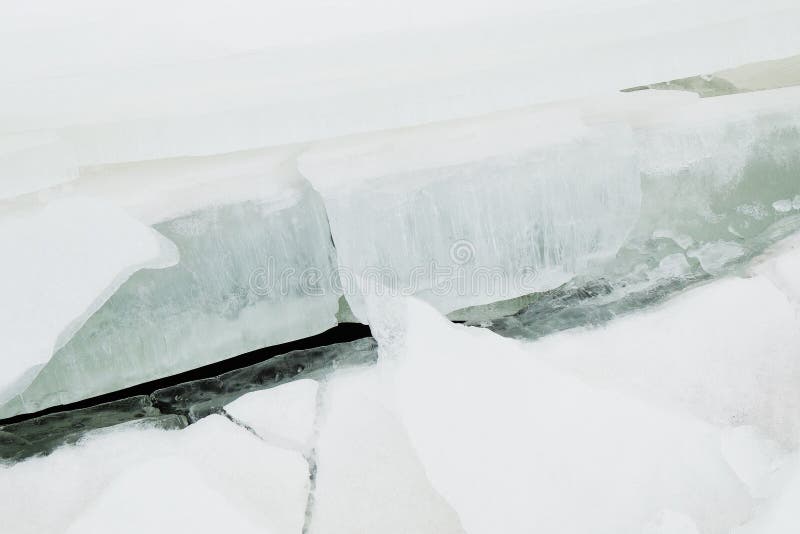 Broken ice after warming stock image. Image of environment - 85409051
