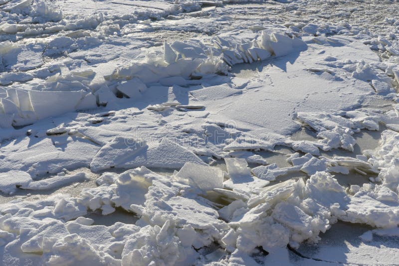 Broken Ice, Winter Snow Texture Stock Image - Image of floe, surface ...