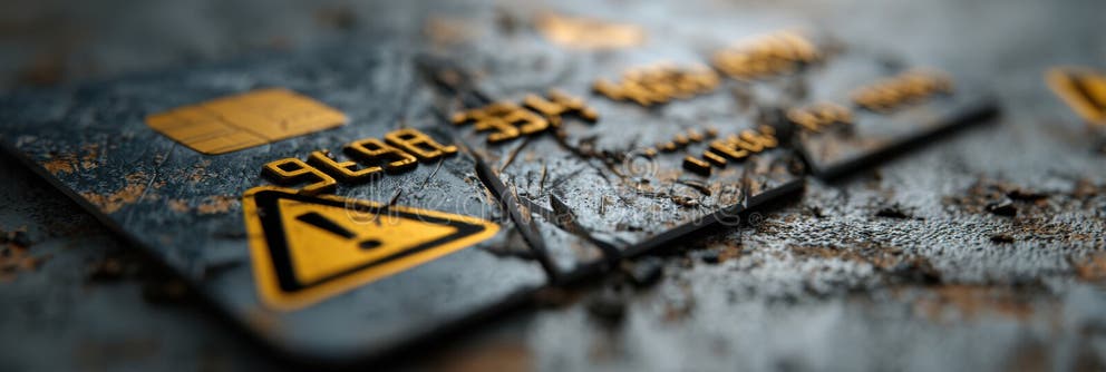 Warning about Identity Theft with a Broken ID Card Showing Warning ...