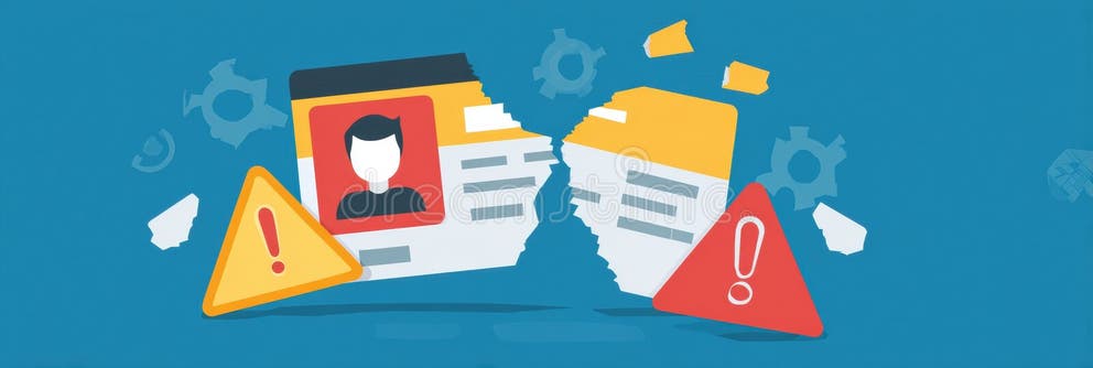 Broken ID Card Visual Highlighting the Risks of Identity Theft with ...