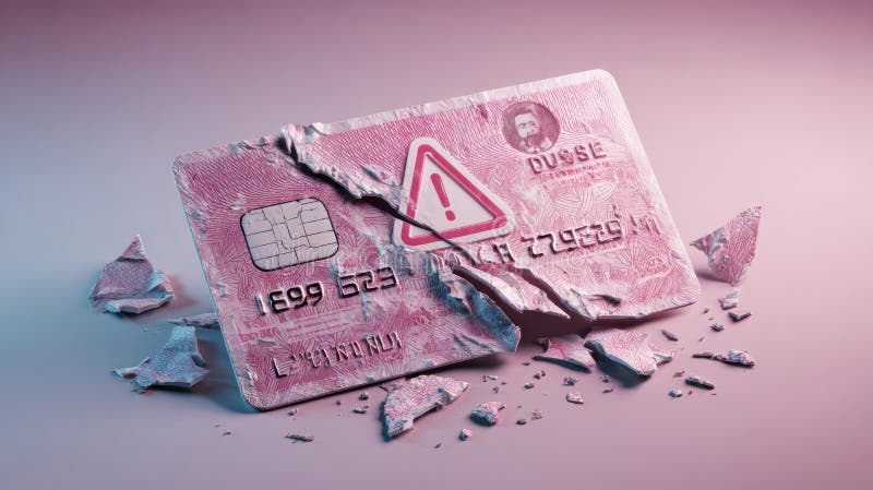 Broken ID Card Warns Against Identity Theft Dangers with Bright Warning ...