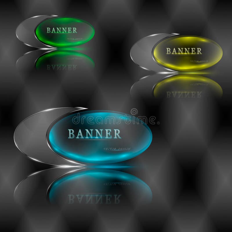 Broken illuminated banner stock vector. Illustration of tape - 95264775