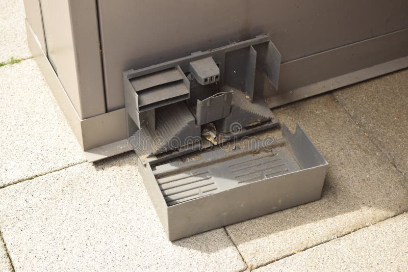 Broken industrial rat trap stock image. Image of industrial - 82370229