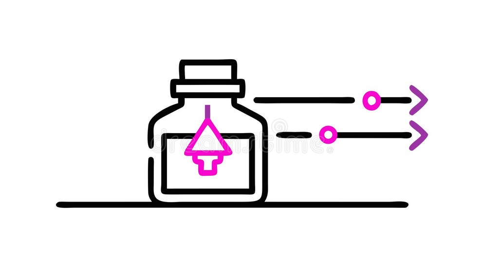 Broken Ink Flow, Creative Blockage, Artistic Challenges, Vector Design ...