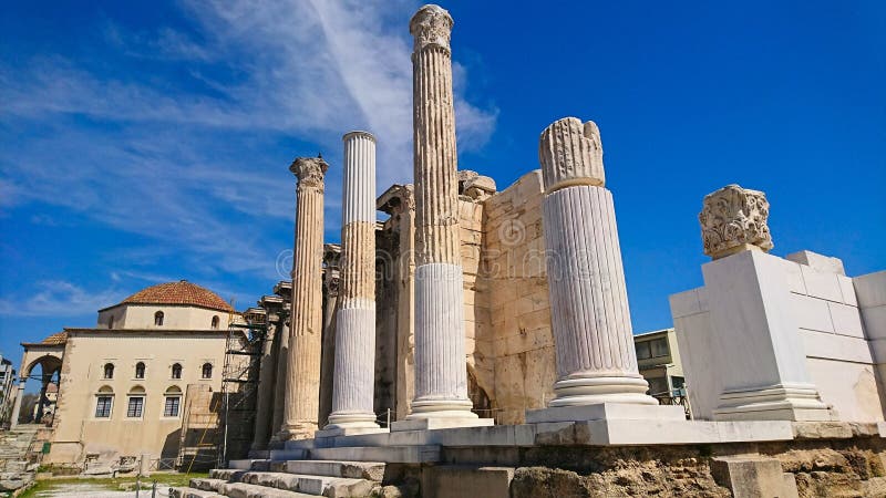 Broken Ionic Columns Repaired with New Materials in Roman Agora ...