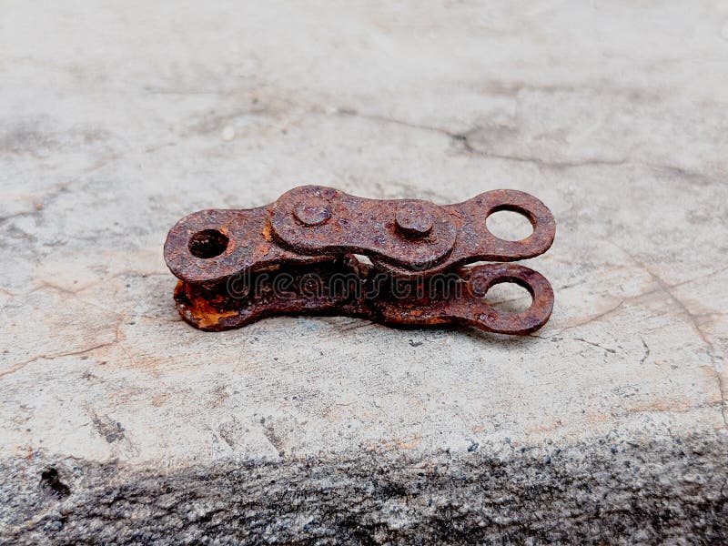 A Broken Iron Chain Damage and Rust Stock Photo - Image of damaged ...