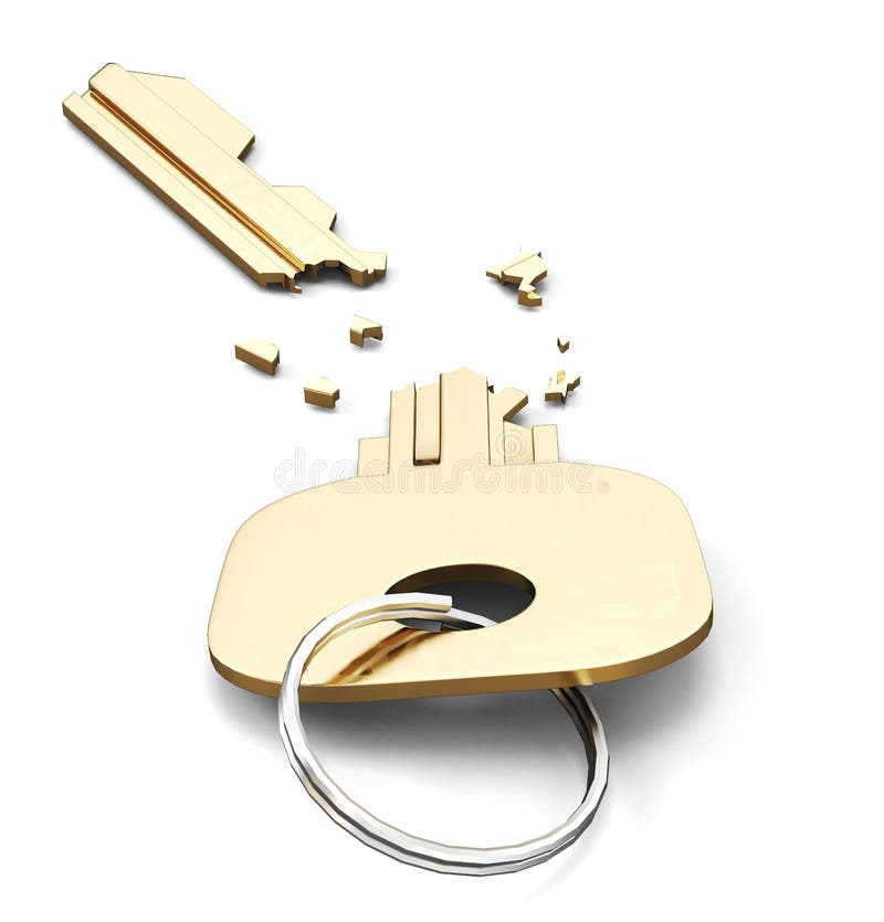 Broken key stock illustration. Illustration of protected - 17332272