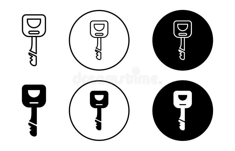 Broken Key Vector Icon Mark Set Symbol for Web Application Stock Vector ...