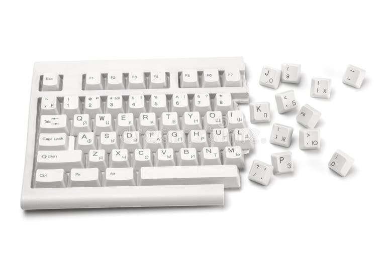 Broken keyboard #1 stock image. Image of equipment, hardware - 6575167