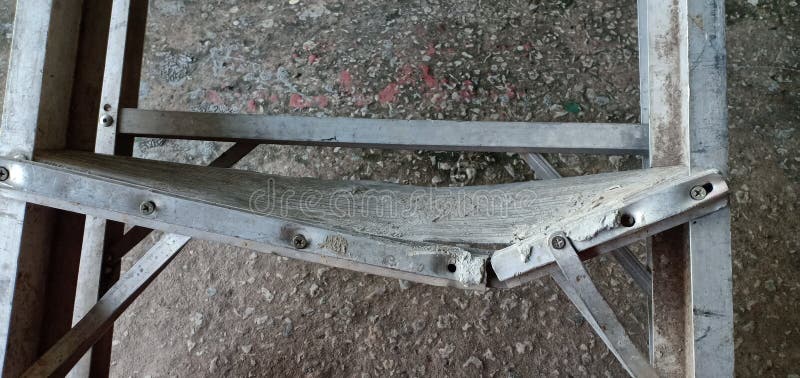 Broken Ladder with a Rung Missing Stock Photo - Image of concepts ...