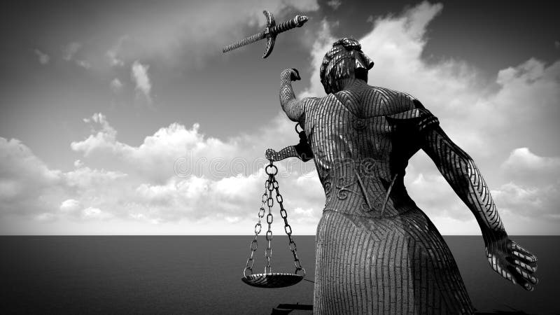 Broken Lady of Justice 3d Rendering Stock Photo - Image of lady, judge ...