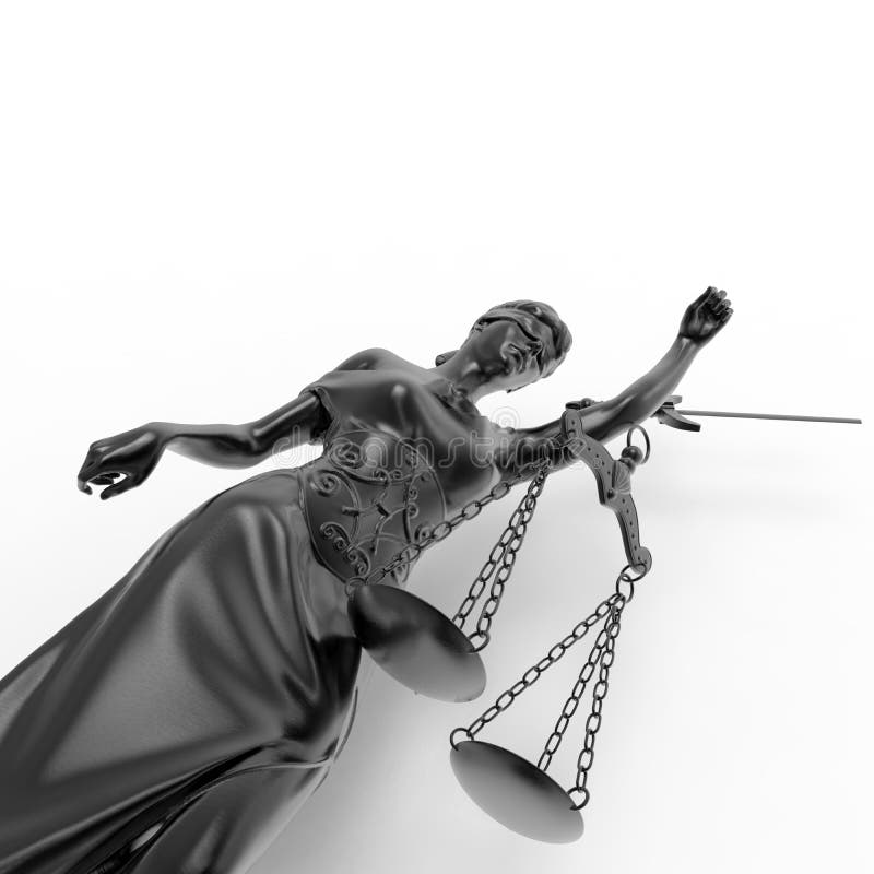 Broken Lady Of Justice 3d Rendering Stock Image - Image of judge ...