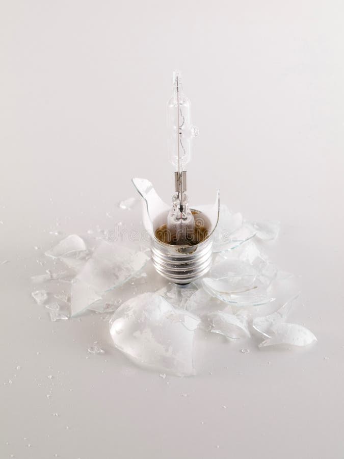 Broken bulb stock image. Image of burn, filament, learn - 535699