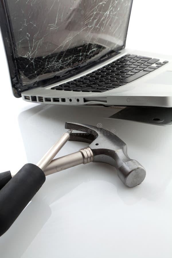 Broken laptop stock image. Image of help, electronic - 23539537