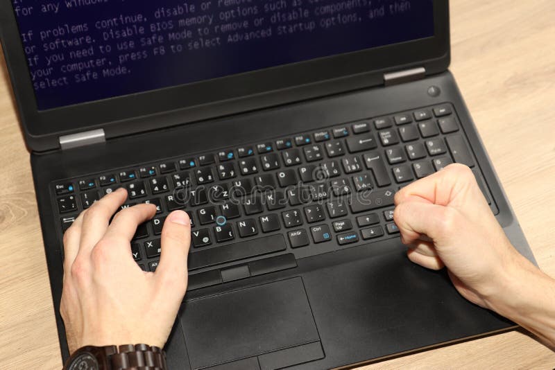 Operating System Error. Blue Screen of Dead. Stock Photo - Image of ...