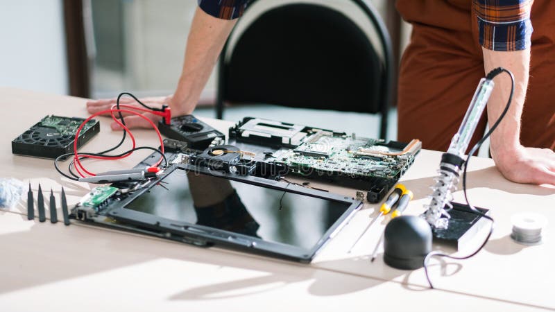 Broken Laptop Computer Technology Science Stock Photo - Image of ...