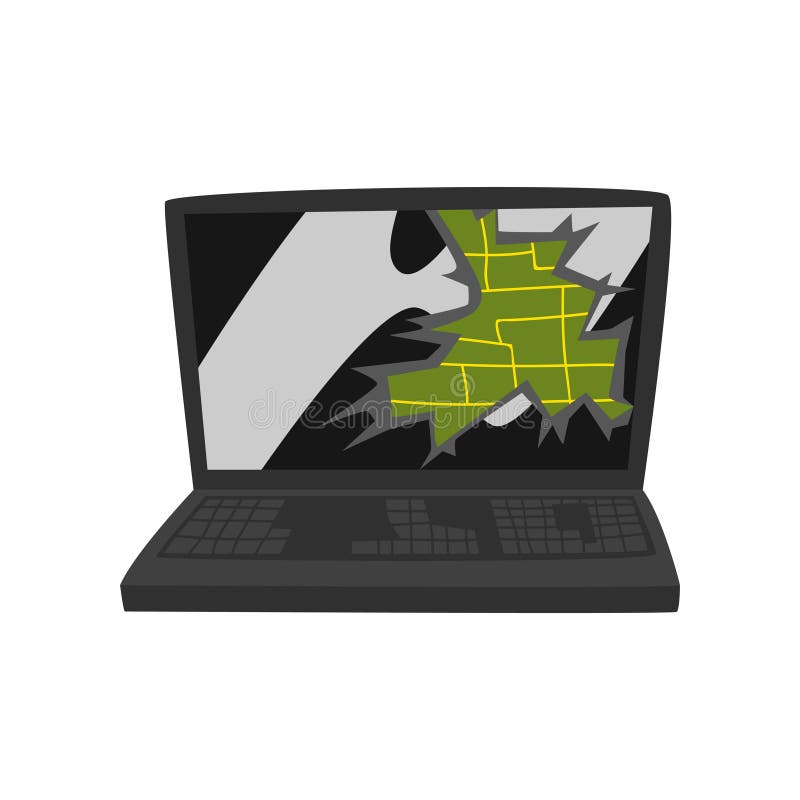 Damaged Electronic Equipment Stock Illustrations – 571 Damaged ...