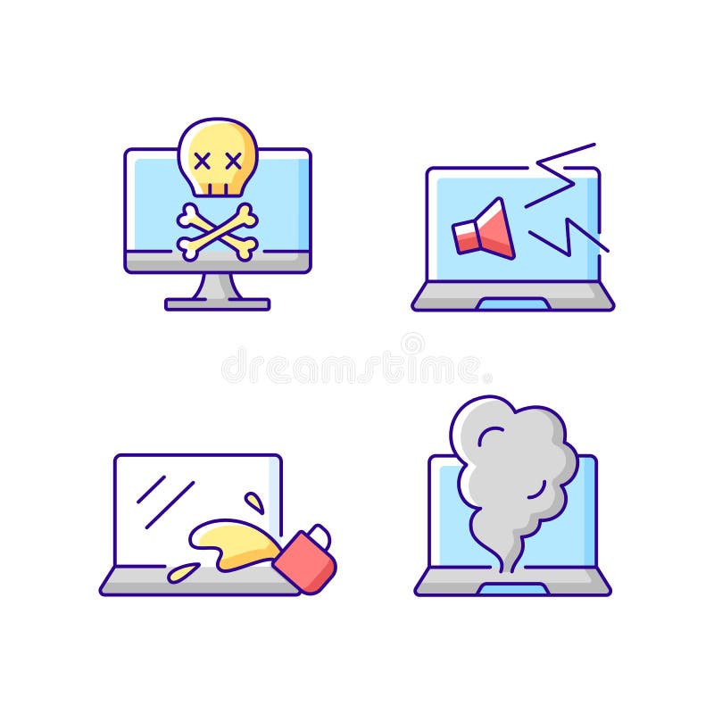 Water Damage Computer Stock Illustrations – 451 Water Damage Computer ...