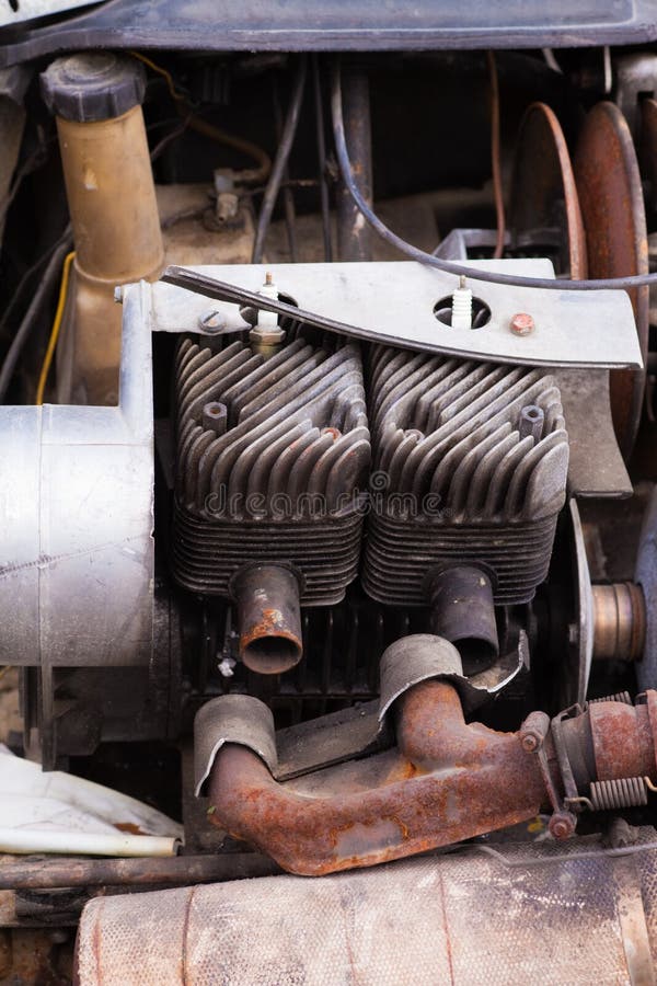 Broken Lawnmower Engine stock photo. Image of recycling - 16197688