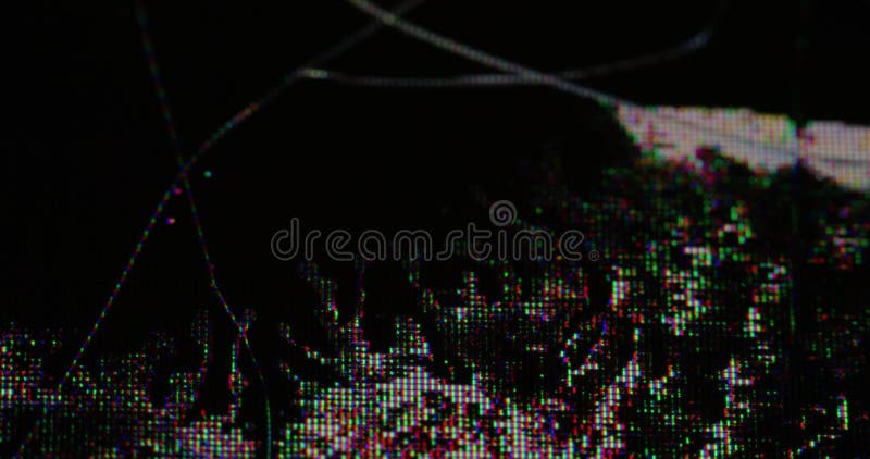 Broken LCD Noise Artifacts Black Defocused Screen Stock Video - Video ...