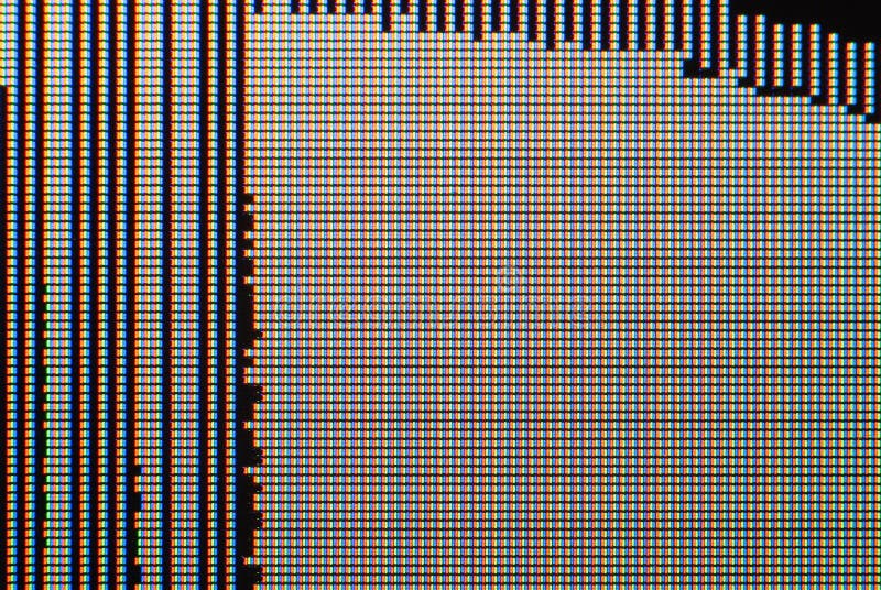 Broken LCD Screen Closeup Image - Macro of RGB Pixels and Defects Stock ...