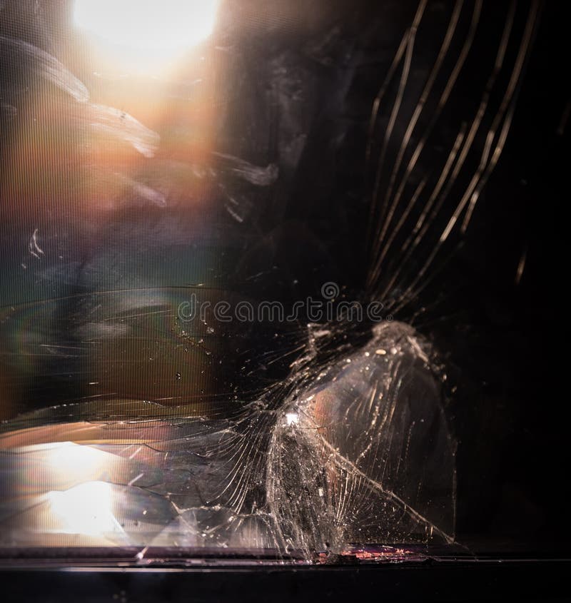 Broken Led Screen Hit by a Hammer. the Concept of Hatred of Television ...