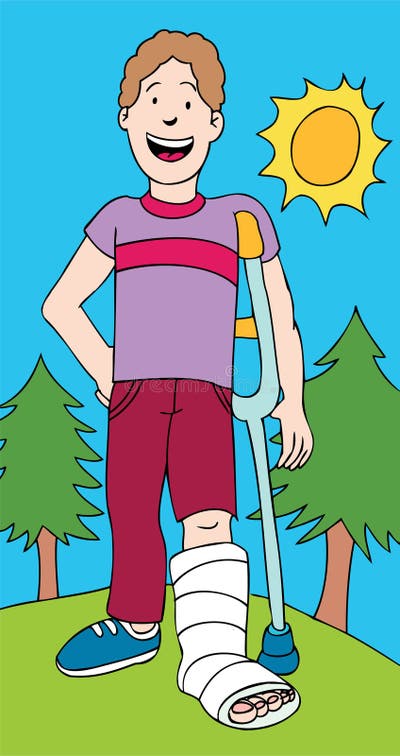 Cartoon Leg Cast Stock Illustrations – 830 Cartoon Leg Cast Stock ...