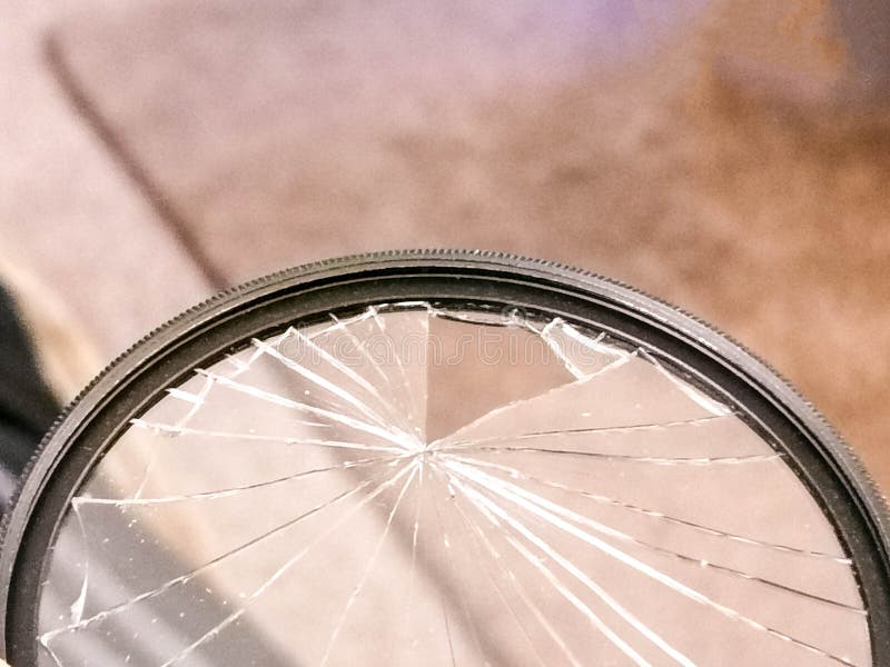 Broken Lens Filter stock photo. Image of smash, broken - 175561544