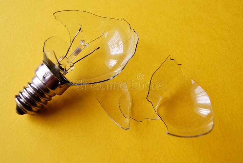 Broken bulb stock image. Image of burn, filament, learn - 535699