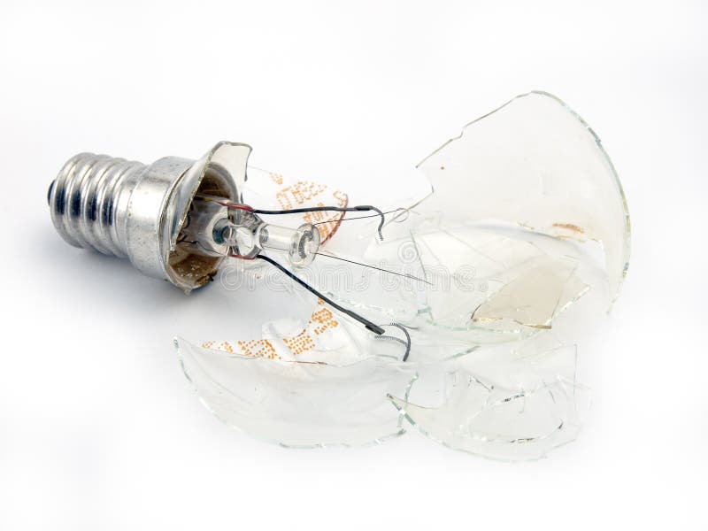 Broken light bulb stock image. Image of accident, cracked - 28941499