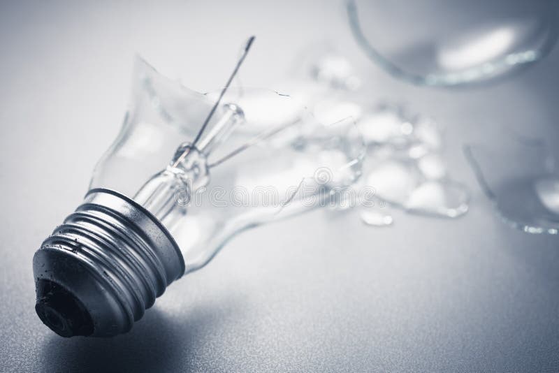 Broken Light Bulb stock image. Image of problem, bulb - 92487461