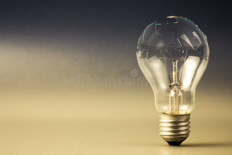 Broken light bulb stock image. Image of fragment, crash - 44201013