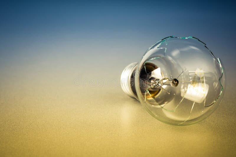 Broken light bulb stock photo. Image of break, fail, light - 44209688