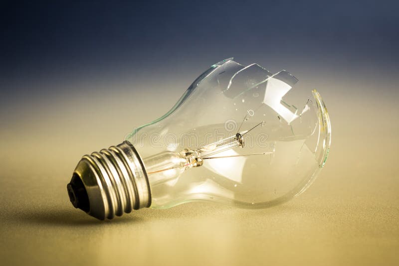 Broken light bulb stock image. Image of crash, ruin, break - 44209801