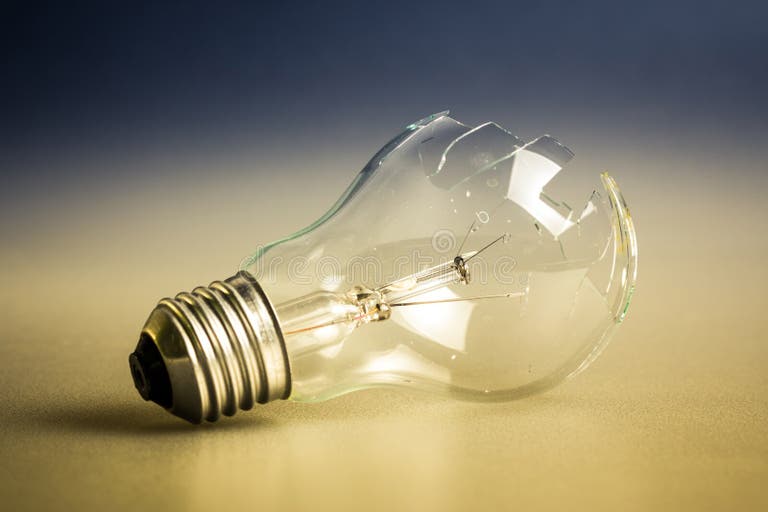 Broken light bulb stock image. Image of crash, ruin, break - 44209801