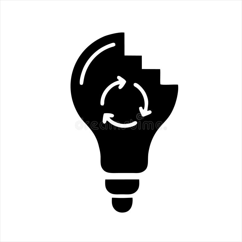 Broken light bulb symbol stock vector. Illustration of blown - 3074380