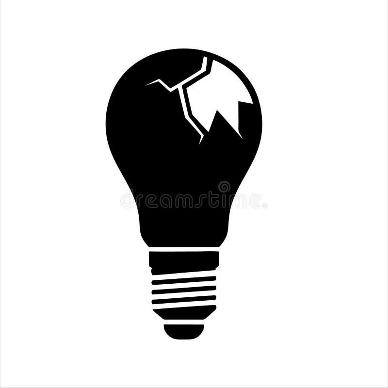 Broken Light Bulb Vector