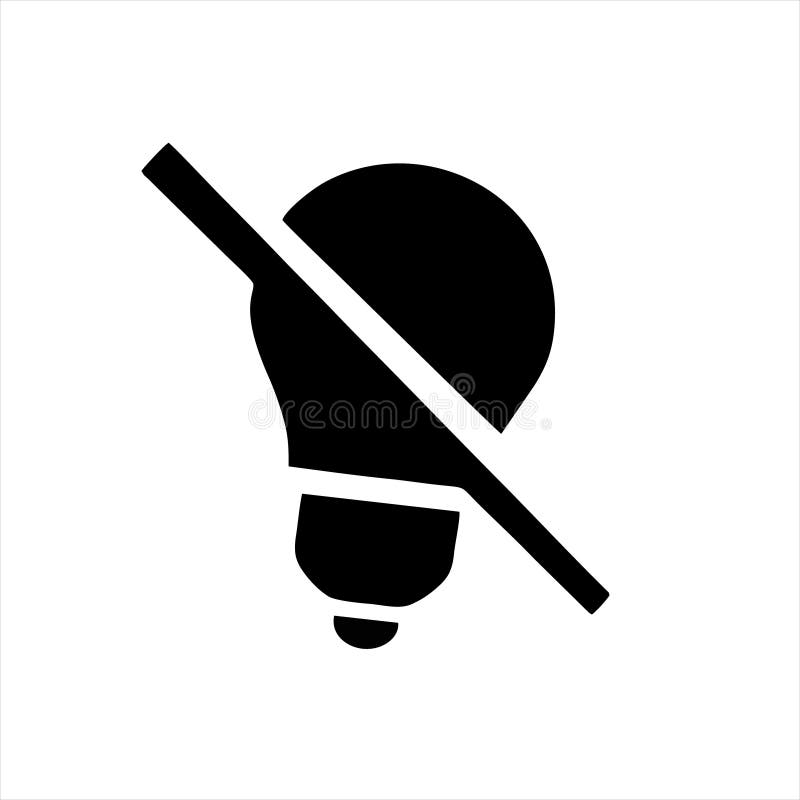 Broken Light Bulb Icon Isolated on White Background. Broken Light Bulb ...