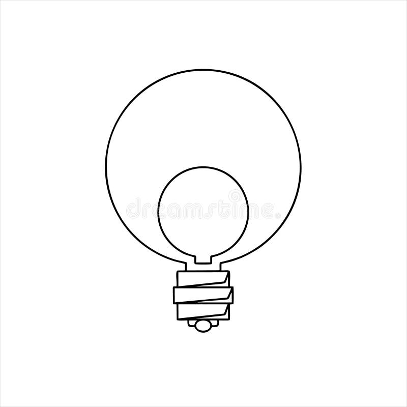 Broken light bulb symbol stock vector. Illustration of blown - 3074380