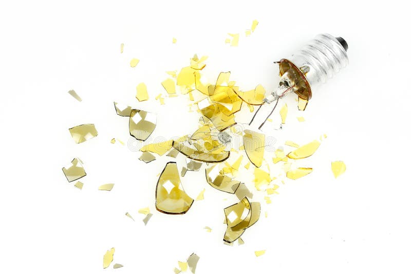 Broken light bulb stock image. Image of damage, light - 189712043