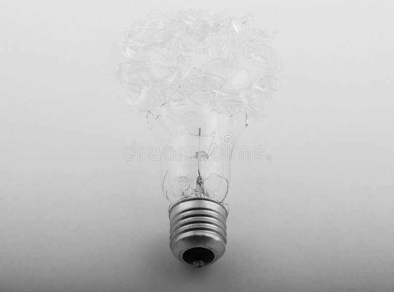 Broken light bulb stock image. Image of pieces, glass - 38809805