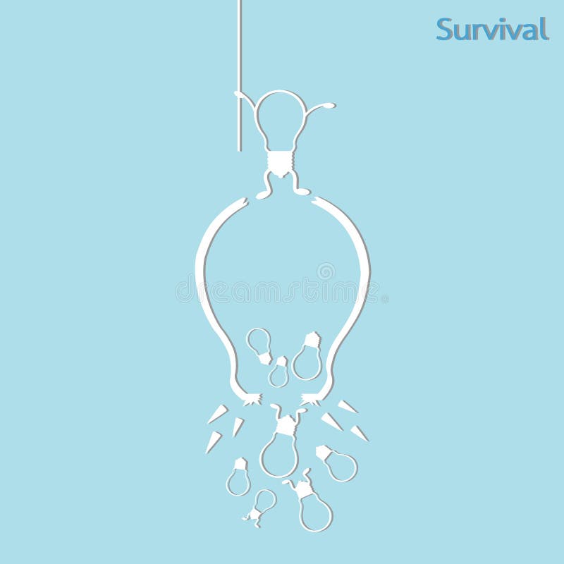 Broken light bulb stock vector. Illustration of power - 49071940