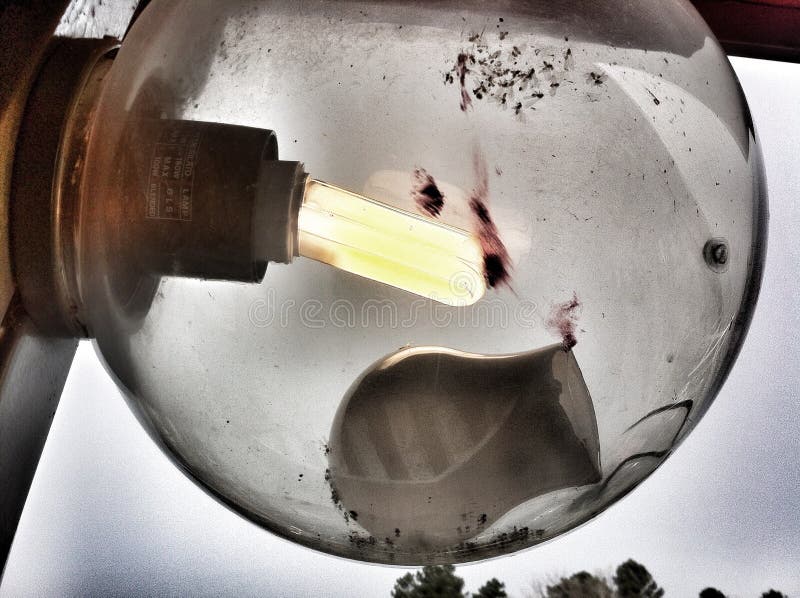 Broken light stock image. Image of round, glass, lamp - 49383187