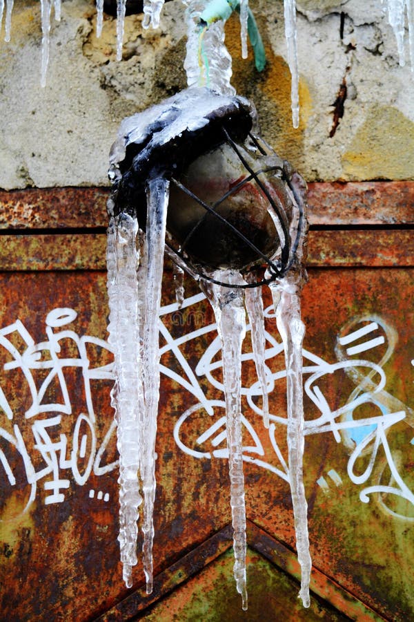 Broken light lamp stock image. Image of rust, decay, urban - 50782677