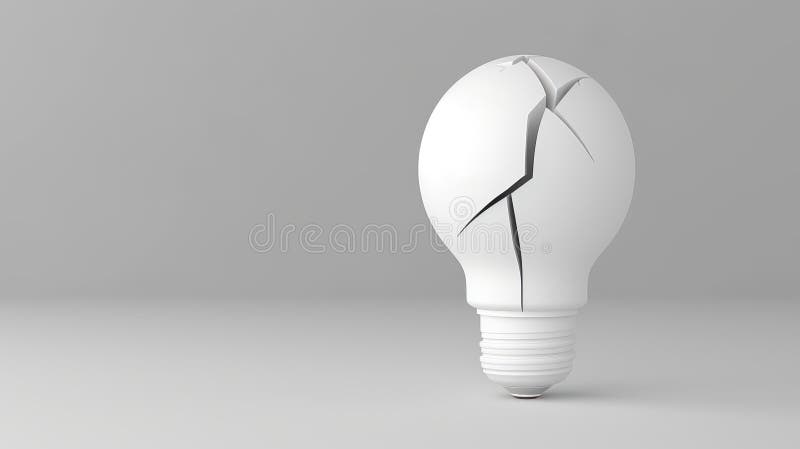 A Broken Lightbulb Symbolizes Failed Ideas, Showcasing How Things Can ...