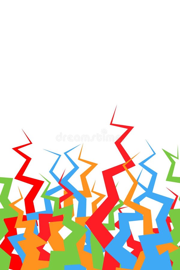 Broken Lines Seamless Pattern. Abstract Geometric Colored Shapes Random ...