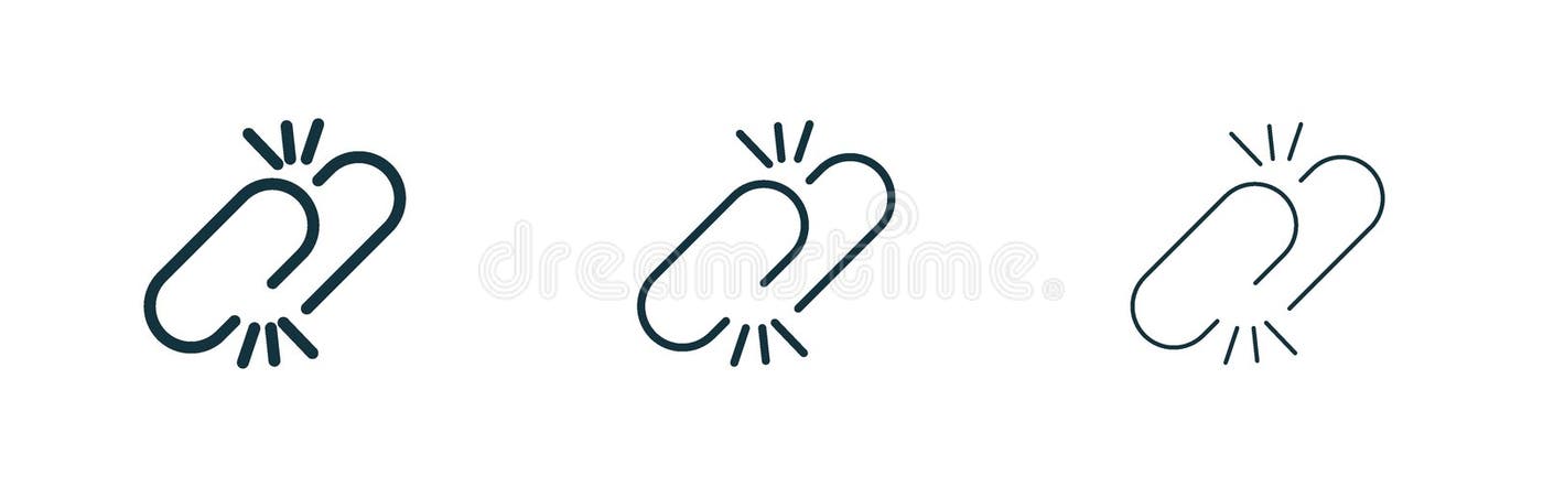 Broken Link Icon Stock Illustrations – 2,047 Broken Link Icon Stock ...