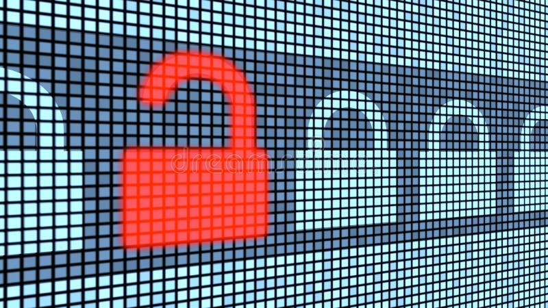 Broken Lock Security Concept Stock Illustration - Illustration of data ... Broken Lock Security Concept Stock Illustration - Illustration of data ...