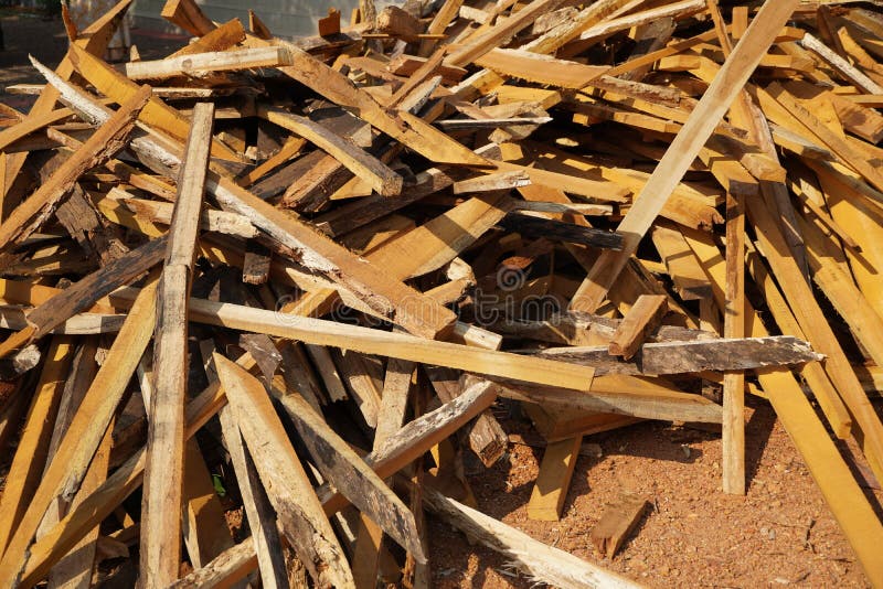 Broken Long Chunks of Tree Trunk. Close Up Broken Pieces of Wood. Pine ...